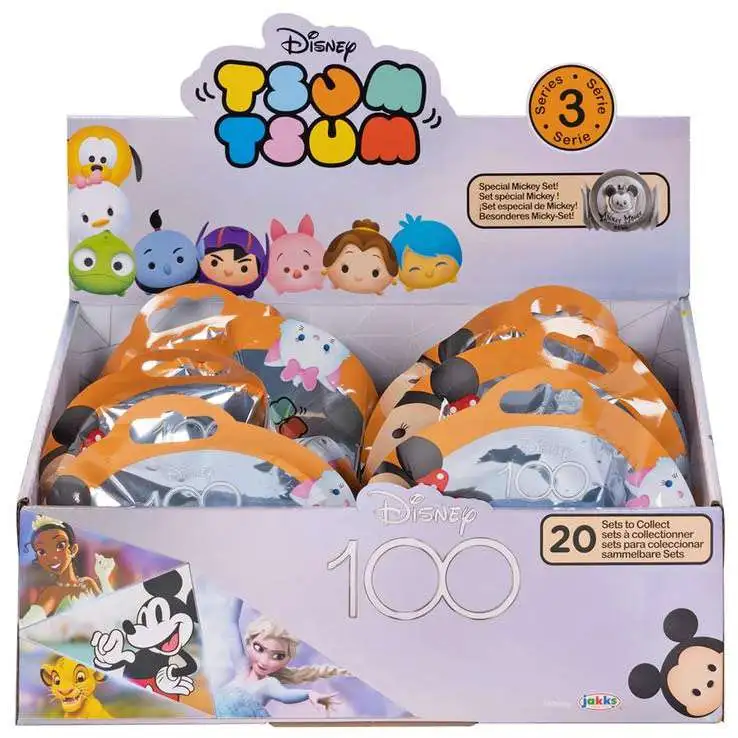 Disney Tsum Tsum Disney100 Celebrations Series 3 Mystery Box 12 Packs ...