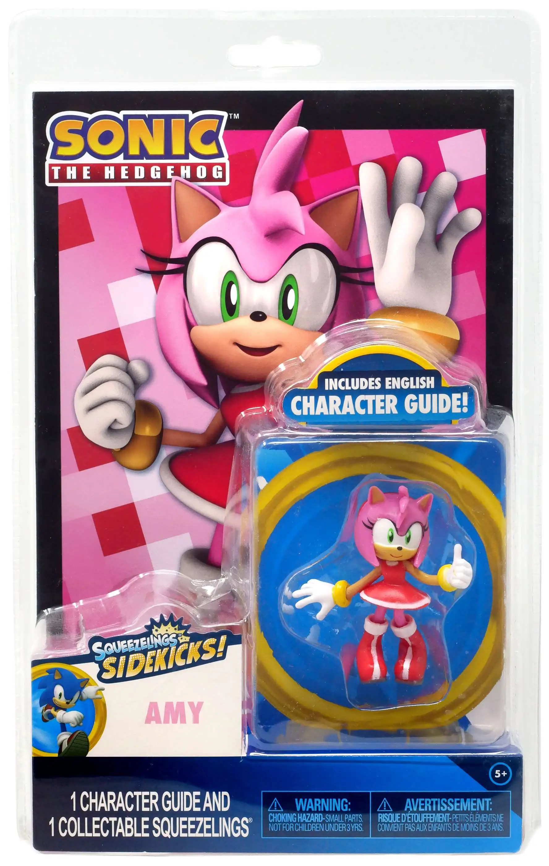 Sonic The Hedgehog Squeezelings Sidekicks Amy 2.5 Figure Character ...