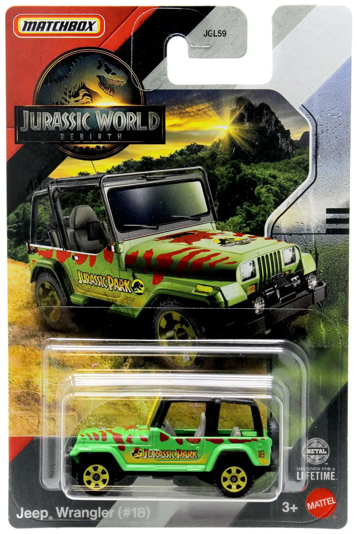 Jurassic World Rebirth Matchbox Jeep Wrangler 18 164 Die Cast Vehicle Mattel - ToyWiz