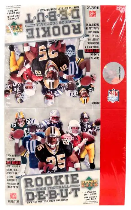 NFL Upper Deck 2006 Rookie Debut Trading Card Hobby Box - ToyWiz