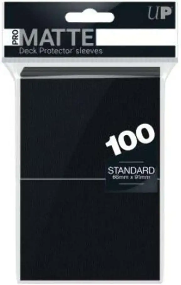 Ultra Pro Card Supplies Non-Glare Pro-Matte Black Standard Card Sleeves ...