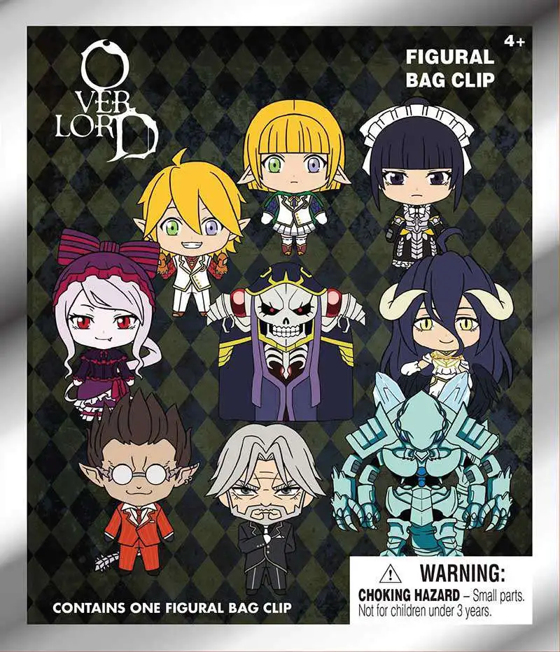 Overlord 3D Figural Bag Clip Overlord Series 1 Mystery Box 24 Packs ...