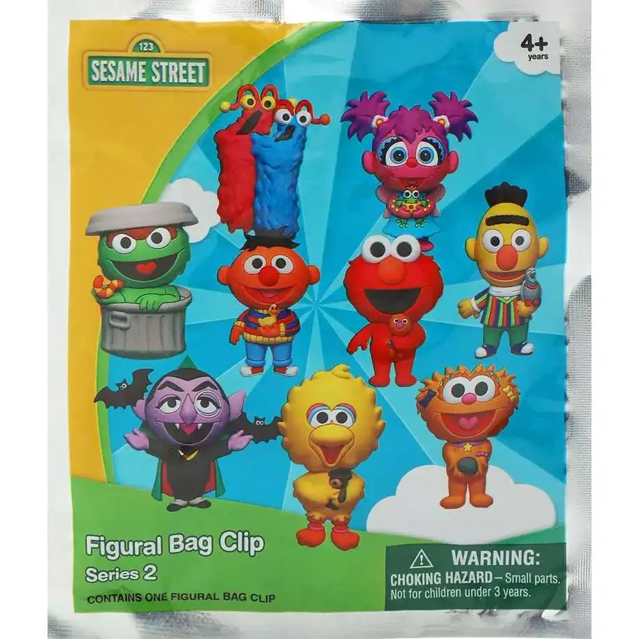 Sesame Street 3D Figural Bag Clip Sesame Street Series 2 Mystery Pack 1 ...
