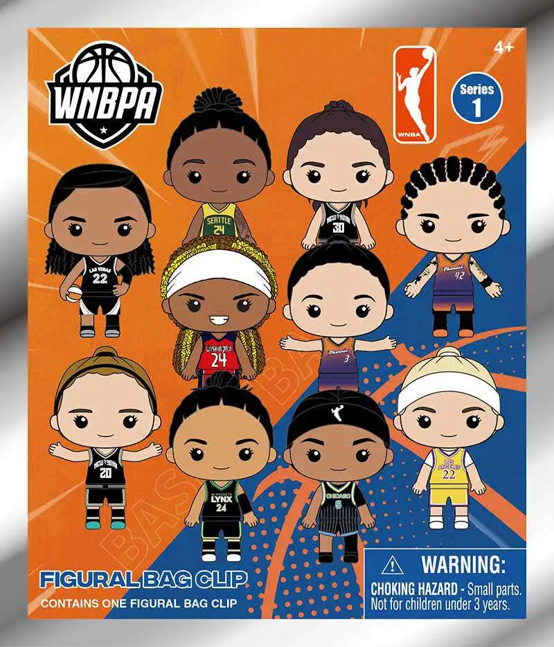 WNBA 3D Figural Foam Bag Clip WNBA Series 1 2 Mystery Pack 1 RANDOM ...