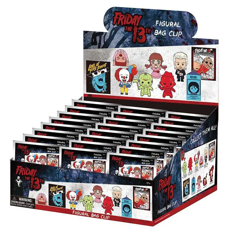 Horror 3D Figural Foam Bag Clip Horror Series 9 Mystery Box 24 Packs ...