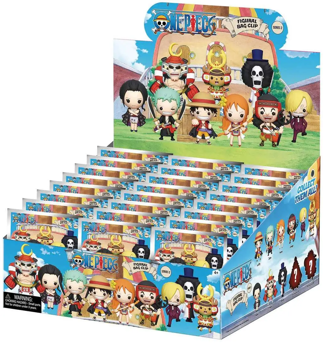 One Piece 3D Figural Keyring Series 2 One Piece Mystery Box 24 Packs ...