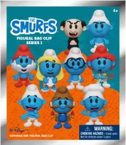 Smurfs 3D Figural Bag Clip Smurfs Series 1 Mystery Box 24 Packs ...