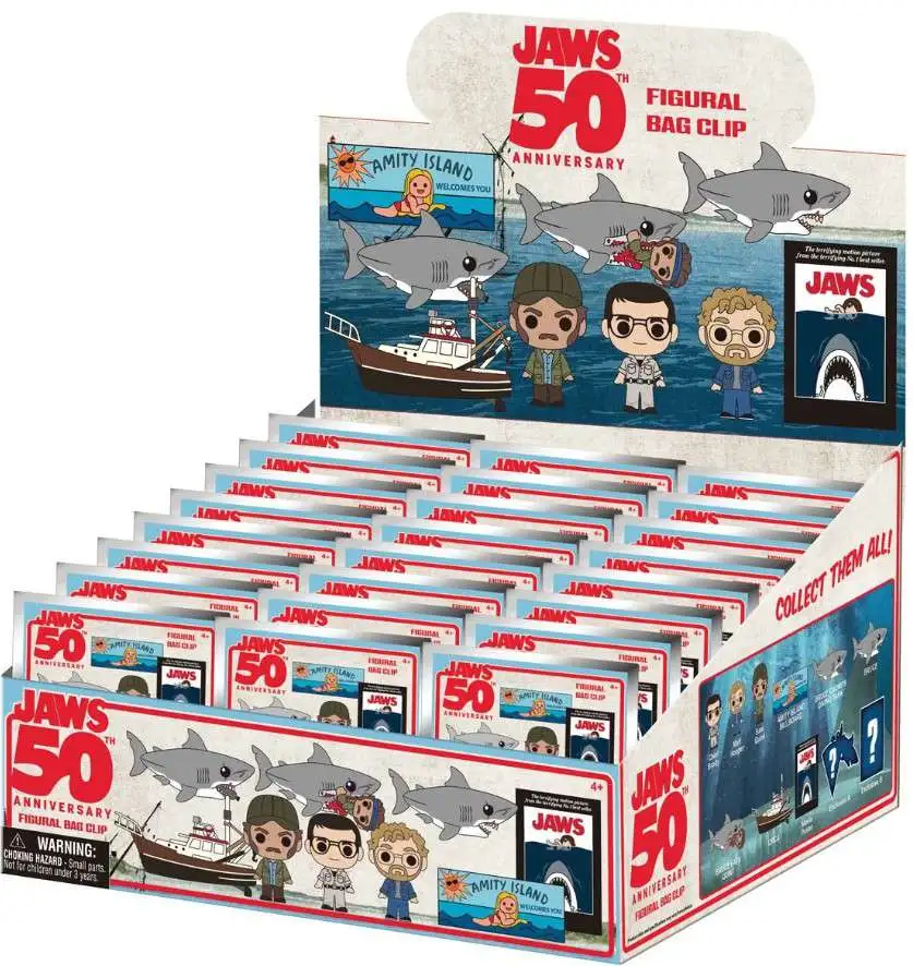 Jaws 3D Figural Foam Bag Clip Jaws Series 1 Mystery Box 24 Packs ...