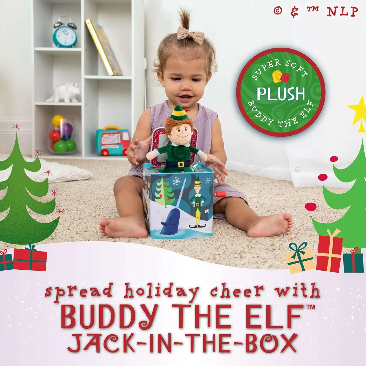 Elf Buddy The Elf Jack in the Box Kids Preferred - ToyWiz