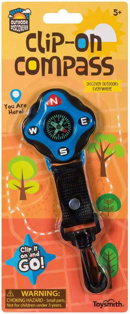 Outdoor Discovery Clip-On Compass Toysmith - ToyWiz