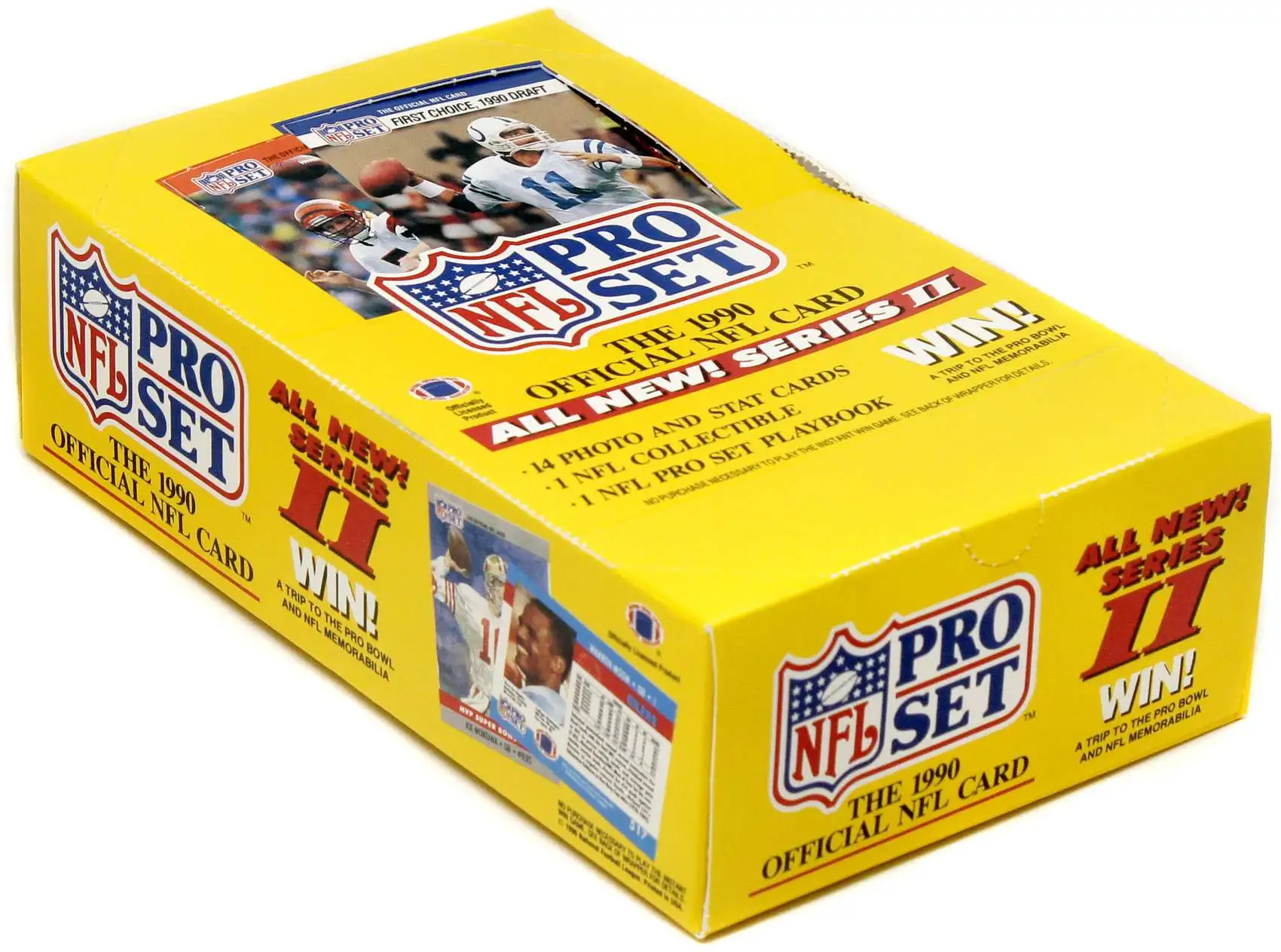 NFL Leaf 1990 Pro Set Football Series 2 Trading Card WAX Box 36 Packs ...