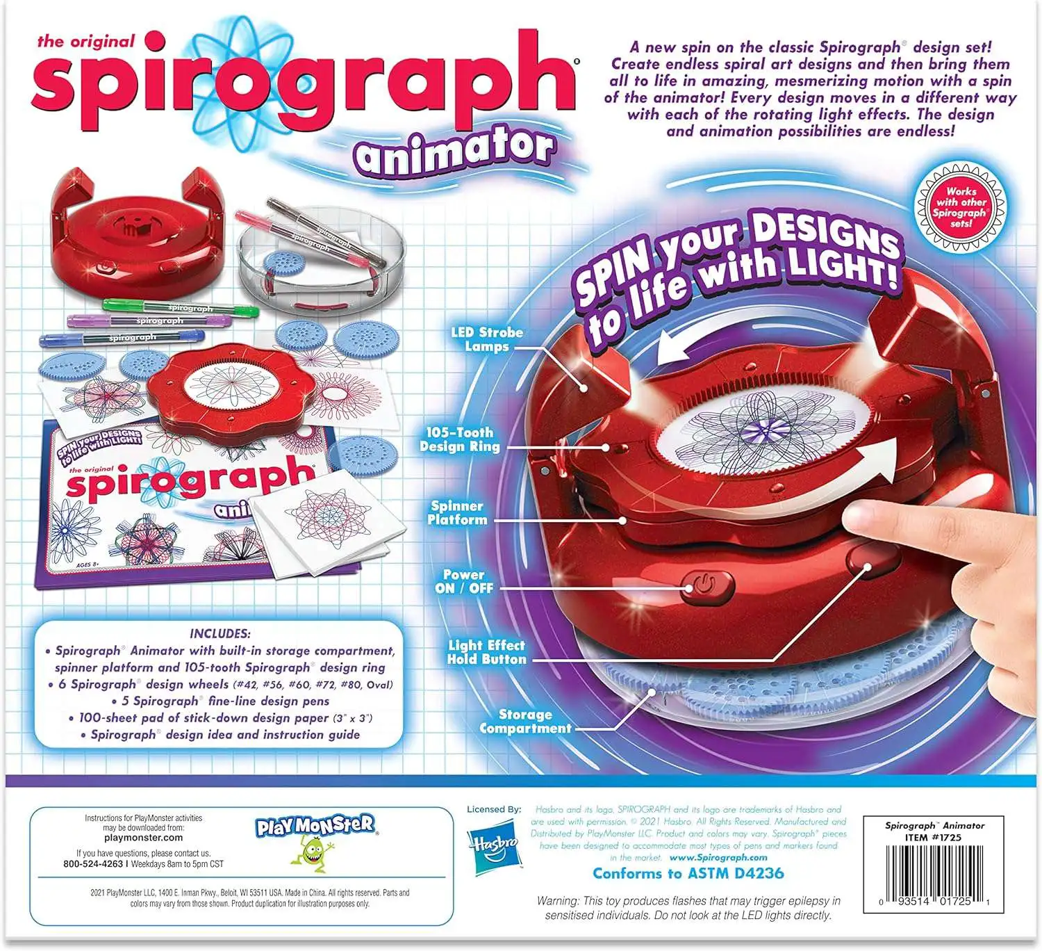 Spirograph Spirograph Animator Activity Set Play Monster - ToyWiz