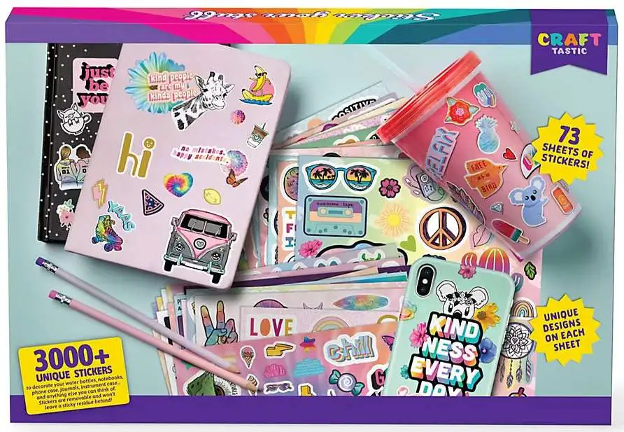 Craft-Tastitc Sicker Palooza Exclusive Deluxe Set 3,000 Unique Stickers ...