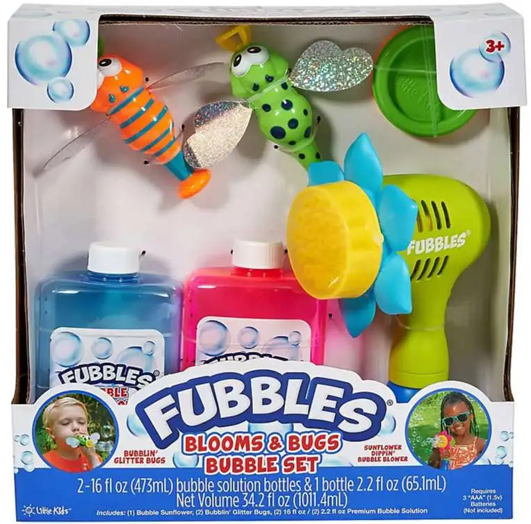 Fubbles Blooms Bugs Bubble Set Little Kids - ToyWiz