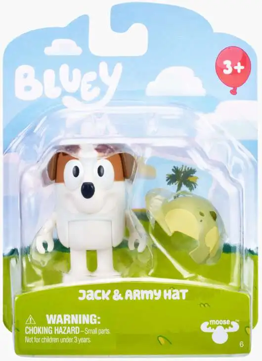 Bluey Jack Army Hat 3 Mini Figure Moose Toys - ToyWiz