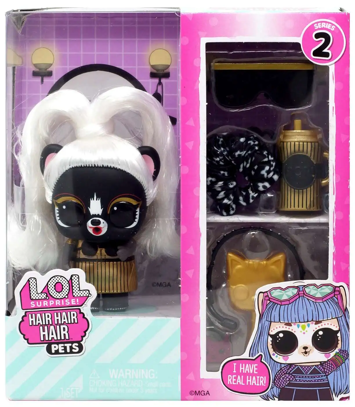 LOL Surprise Hair Hair Hair Pets Series 2 Solo Skunk Fashion Doll MGA ...