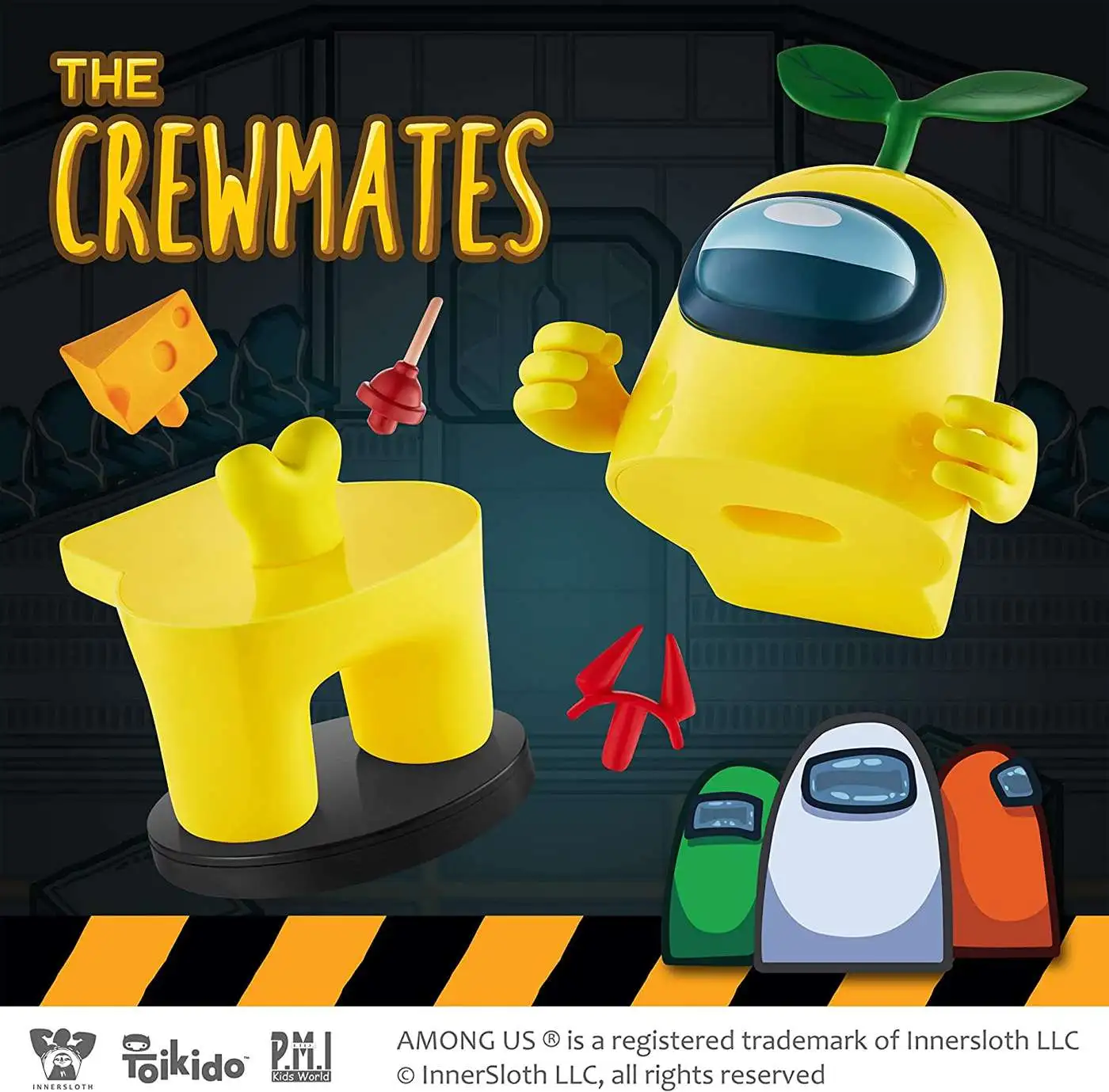 Among Us Crewmate Figures with Stamper Yellow 6.7 Action Figure with ...