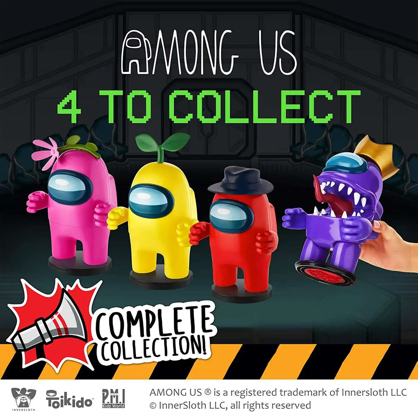 Among Us Crewmate Figures with Stamper Yellow 6.7 Action Figure with ...