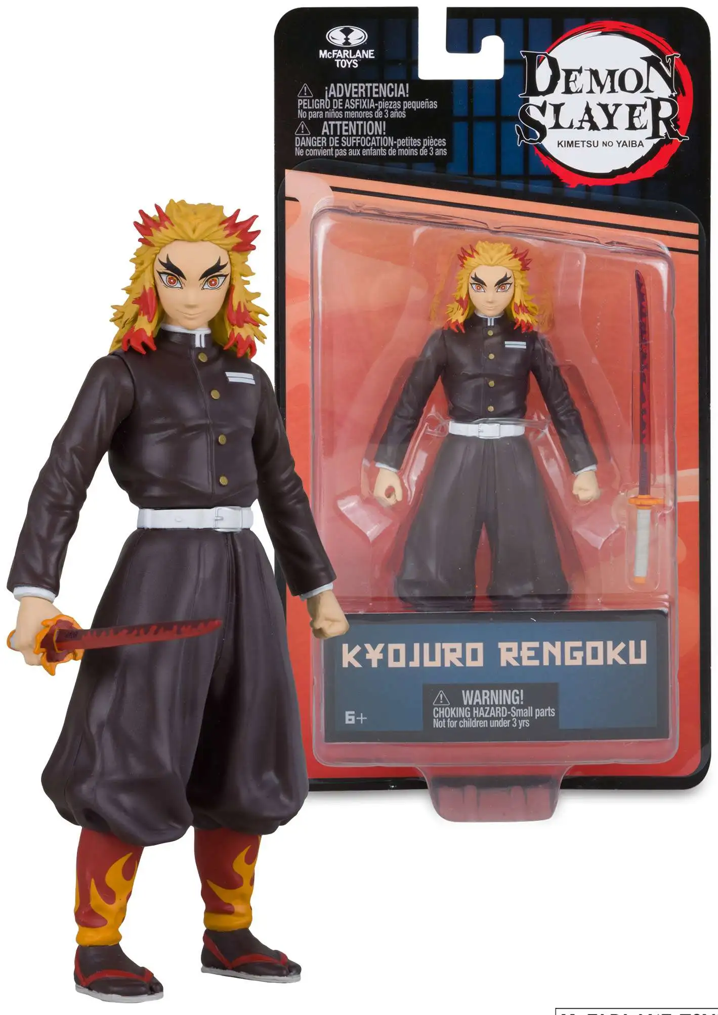 McFarlane Toys Demon Slayer Kyojuro Rengoku 5 Action Figure - ToyWiz