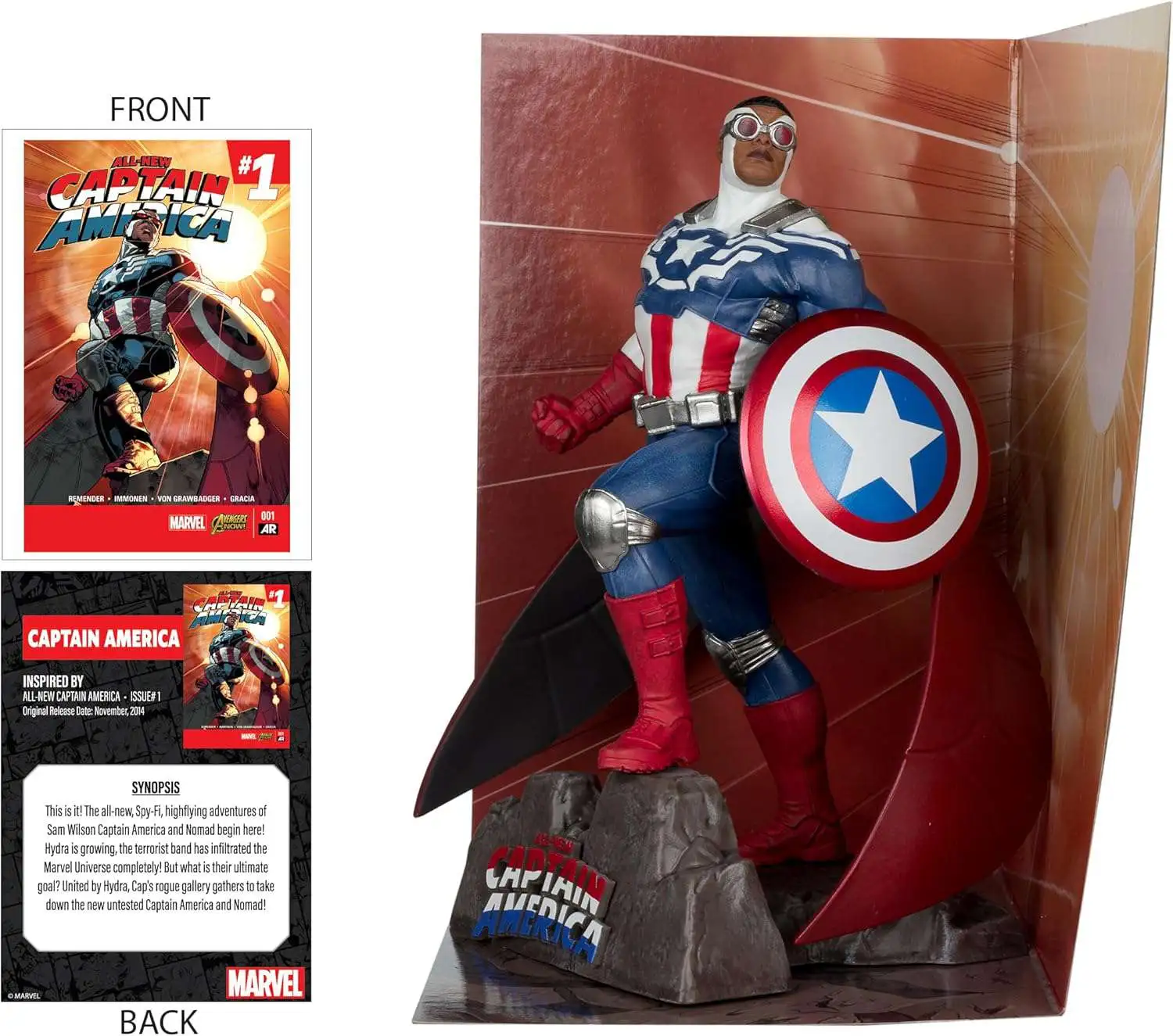 McFarlane Toys Marvel Captain America 110 Posed Figure with Scene All ...