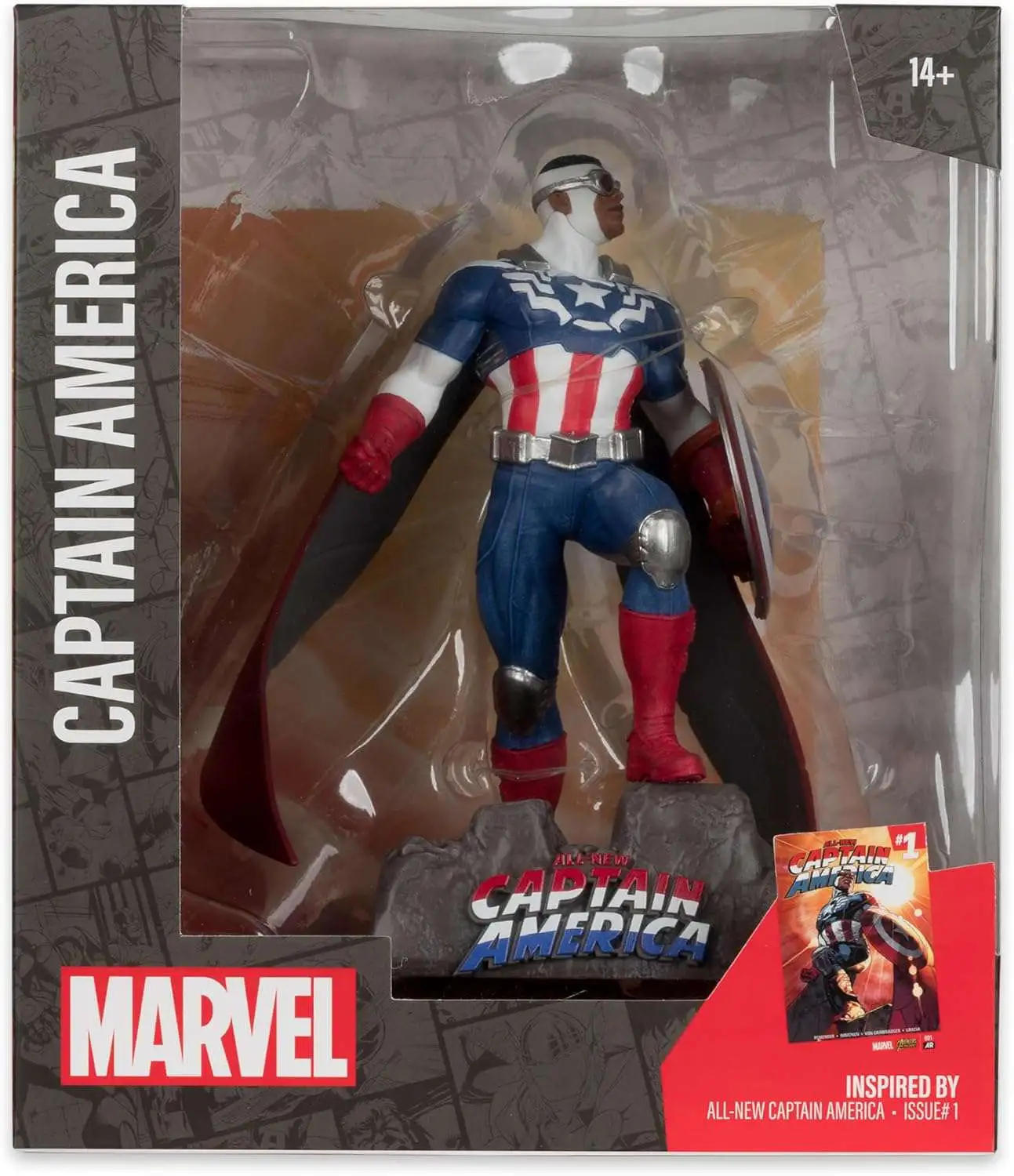 McFarlane Toys Marvel Captain America 110 Posed Figure with Scene All ...