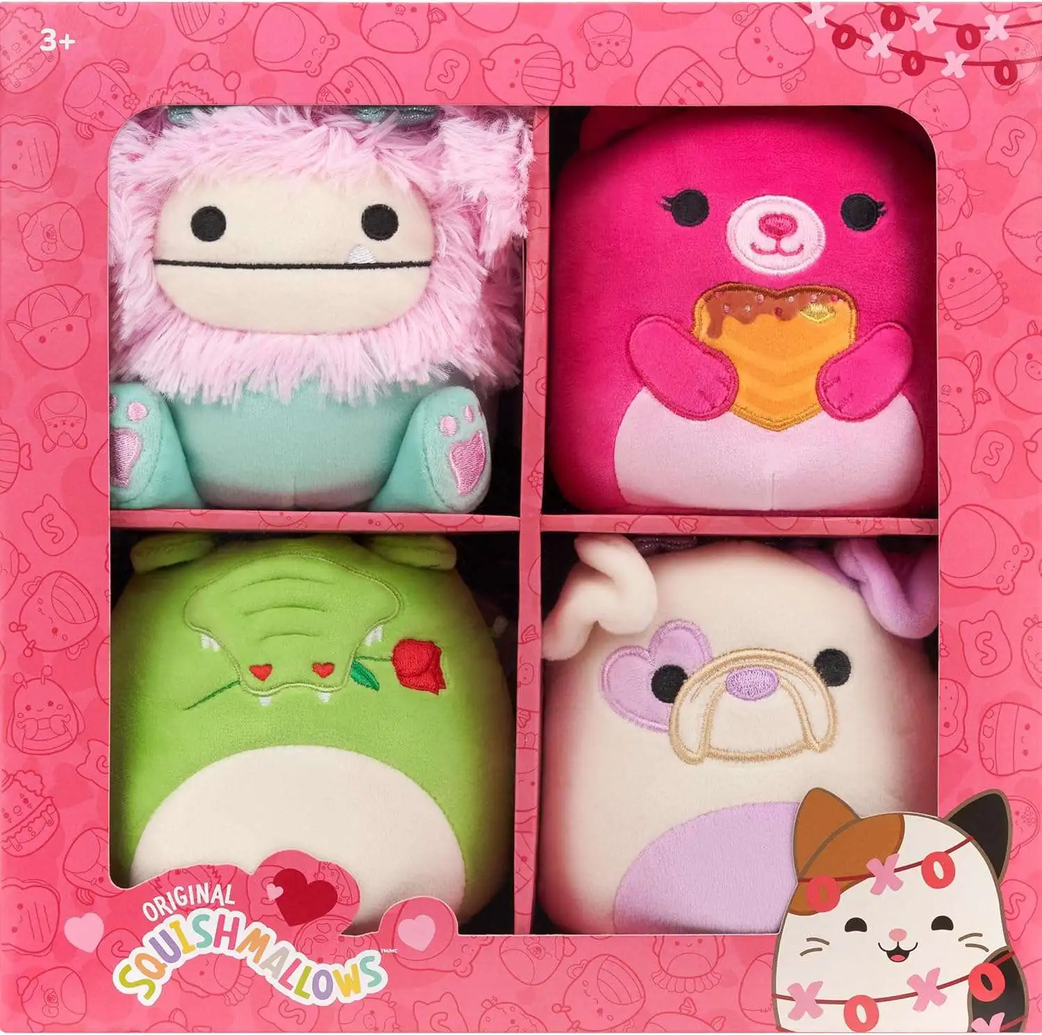Squishmallows Valentines Day Delia, Bessem, Danielle Arthur Plush 4 ...