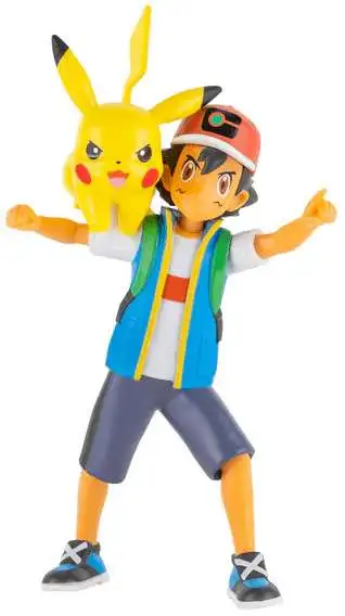 Pokemon Battle Figure Ash Pikachu 3 Mini Figure 2-Pack Jazwares - ToyWiz