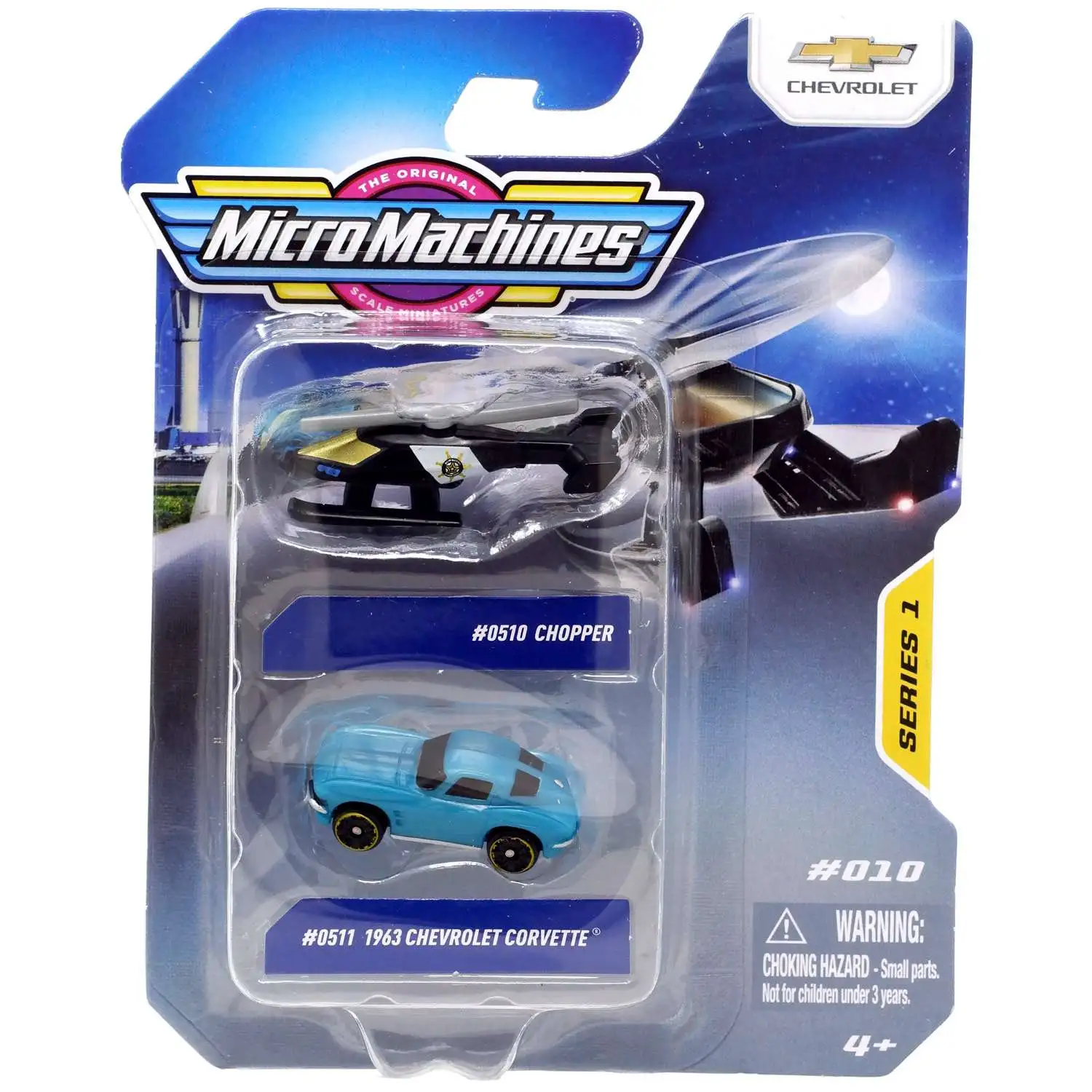 Micro Machines Series 1 Chopper 1963 Chevrolet Corvette Vehicle 2-Pack ...