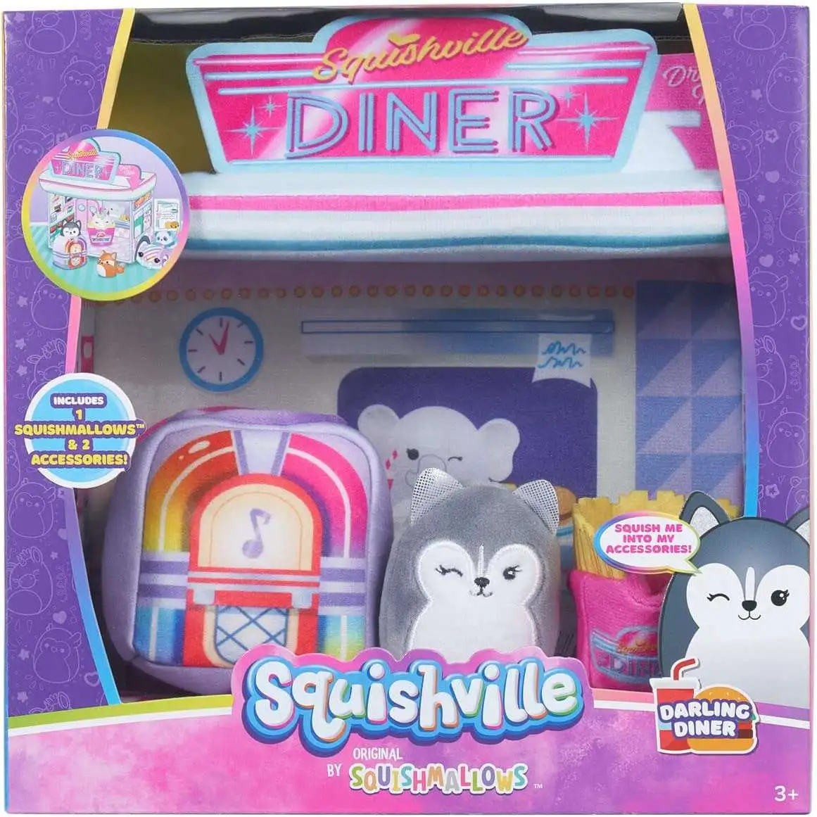Squishmallows Squishville Darling Diner 2 Mini Plush Playset Kellytoys ...