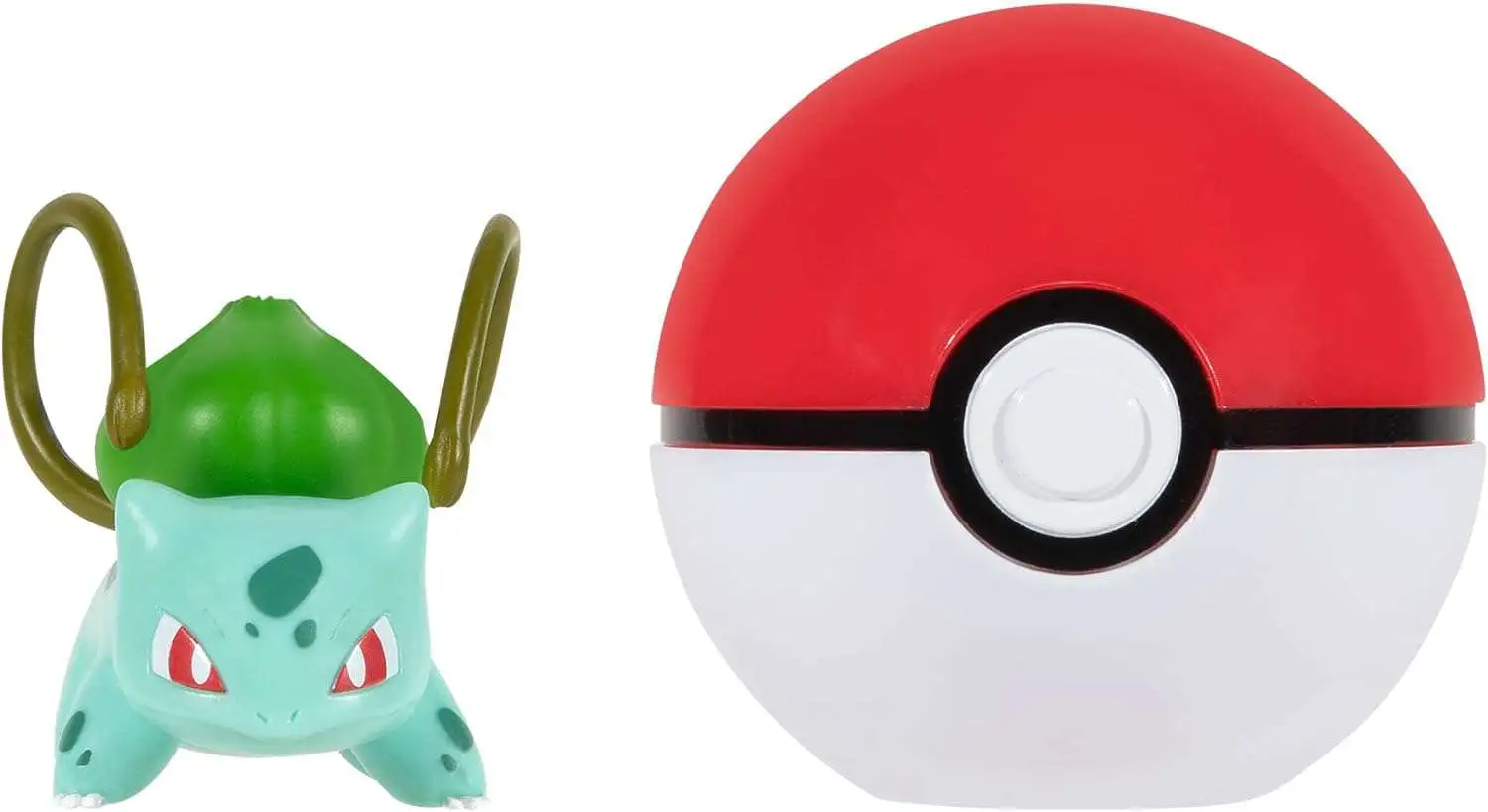 Pokemon Clip N Go Bulbasaur Poke Ball Figure Set Jazwares - ToyWiz
