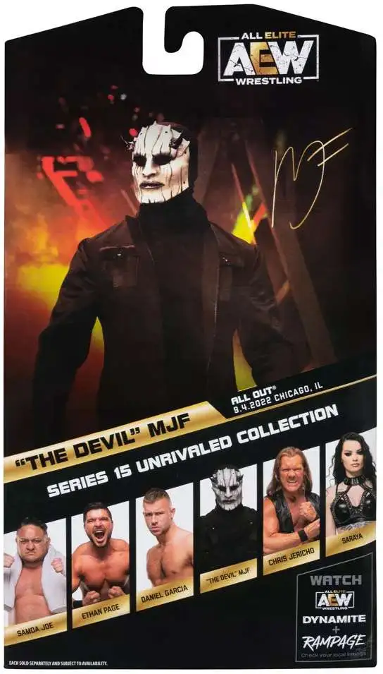 AEW All Elite Wrestling Unrivaled Collection Series 15 The Devil MJF Action Figure Jazwares - ToyWiz