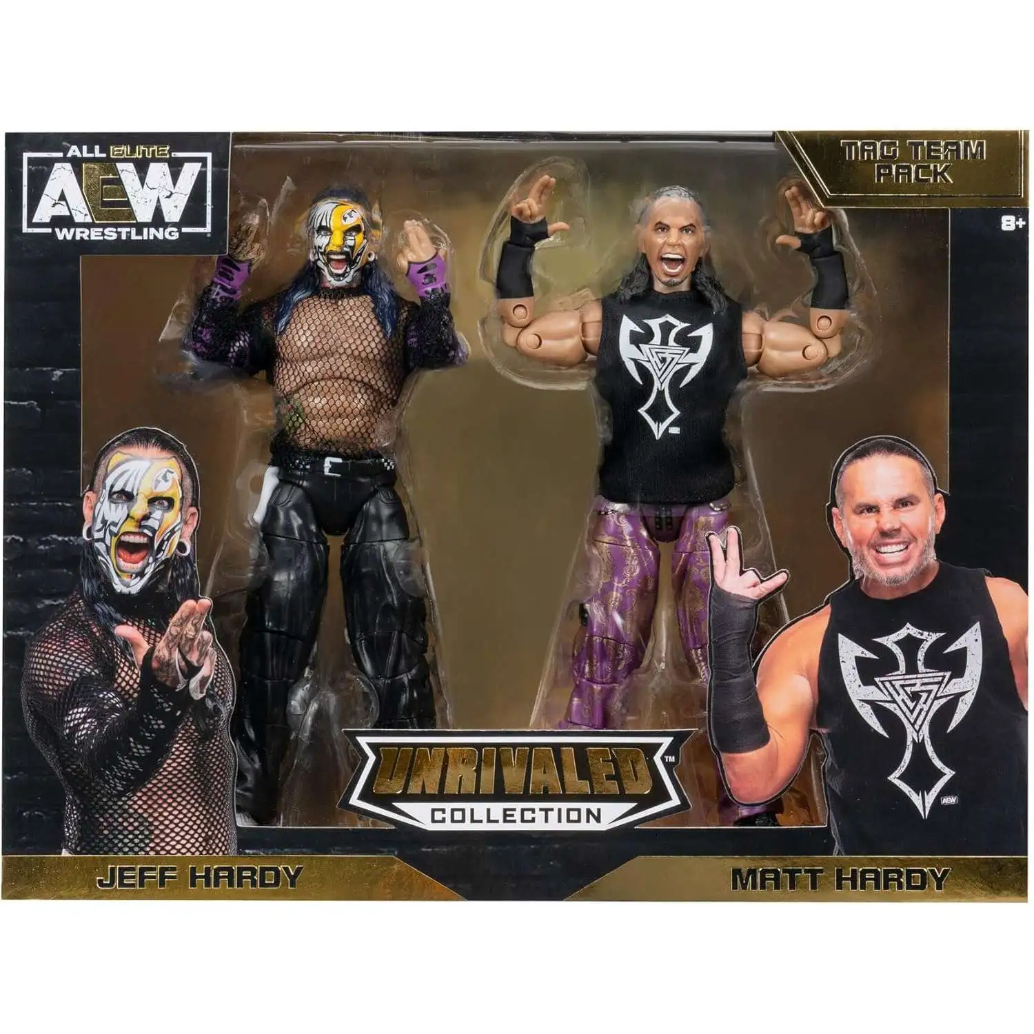 AEW All Elite Wrestling Unrivaled Collection Jeff Hardy Matt Hardy Exclusive Action Figure 2 ...