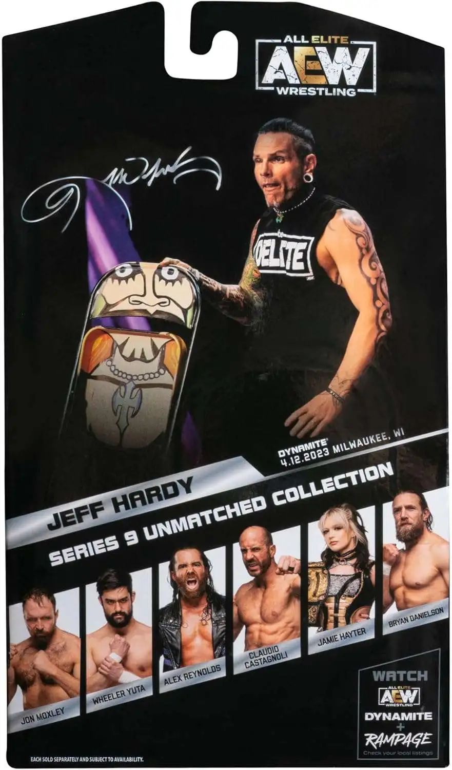 AEW All Elite Wrestling Unmatched Collection Series 9 Jeff Hardy Action Figure Jazwares - ToyWiz