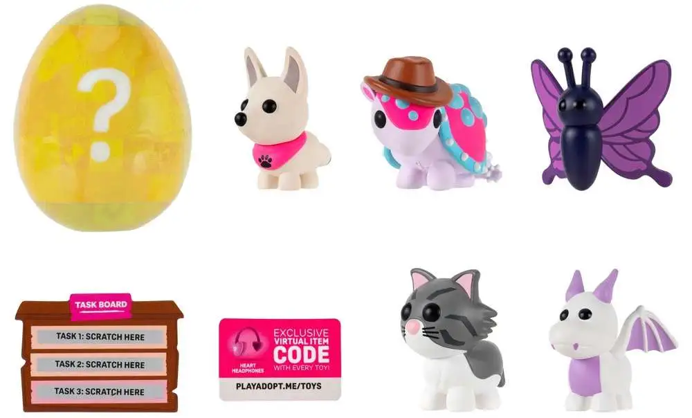 Adopt Me Pets Cuddle Crew Mini Figure 6-Pack Online Virtual Item ...