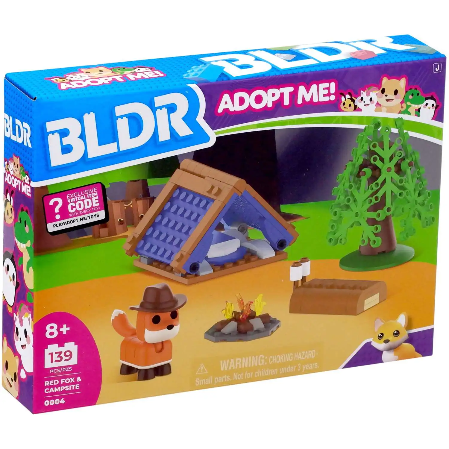 BLDR Adopt Me Red Fox Campsite Building Set 0004 Jazwares - ToyWiz