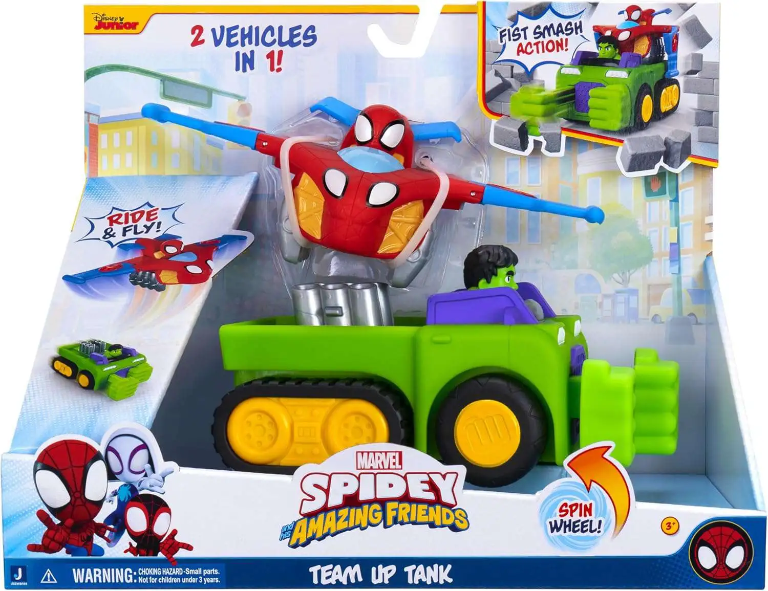 Marvel Spidey His Amazing Friends Team Up Tank 4 Vehicle Pack Spidey ...