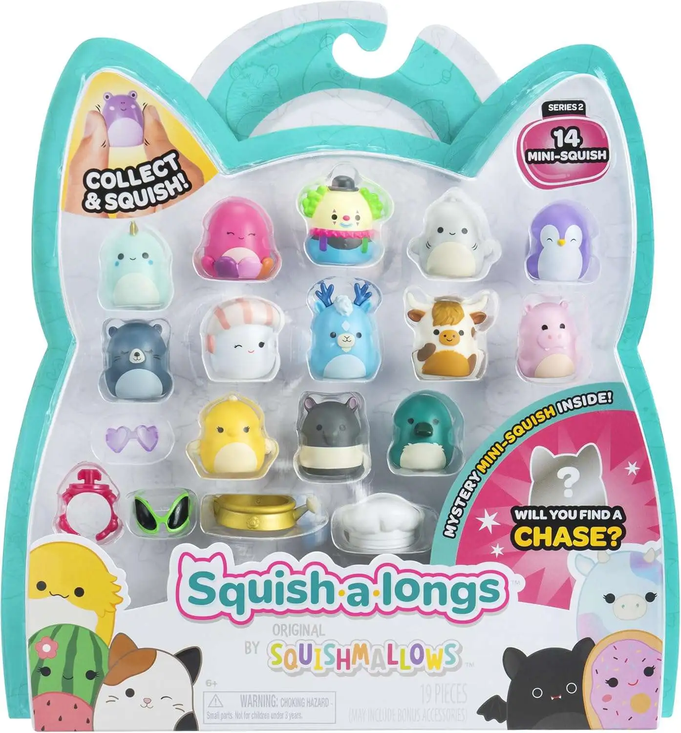 Squishmallows Squish-a-Longs Series 1 Set 3 1 Mini Figure 14-Pack ...