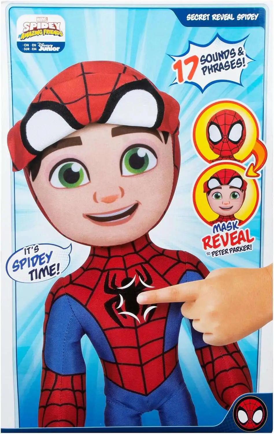 Marvel Spidey His Amazing Friends Secret Reveal Spidey 12 Plush with Sounds Hasbro - ToyWiz