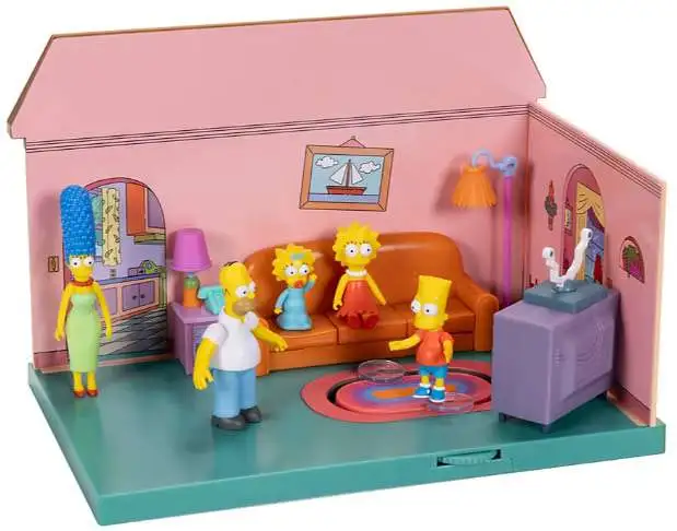 The Simpsons Living Room Deluxe Diorama Playset Jakks Pacific - ToyWiz