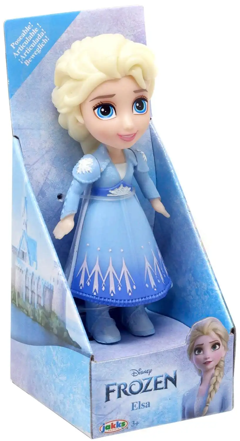 Disney Frozen Posable Elsa 3 Mini Figure Light Blue Dress Version 2 Jakks Pacific ToyWiz