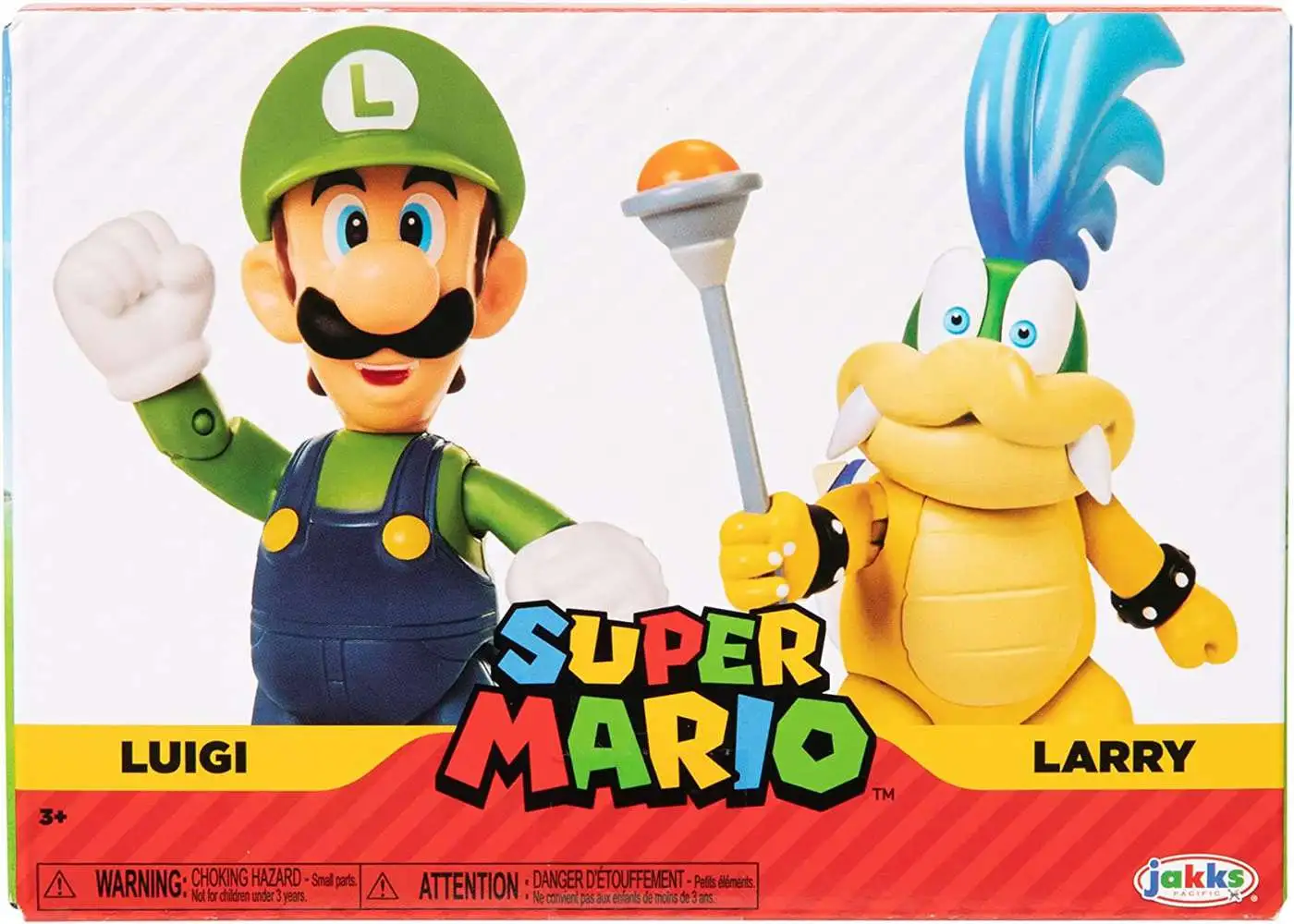 World of Nintendo Super Mario Luigi Larry 4 Figure 2-Pack Jakks Pacific ...