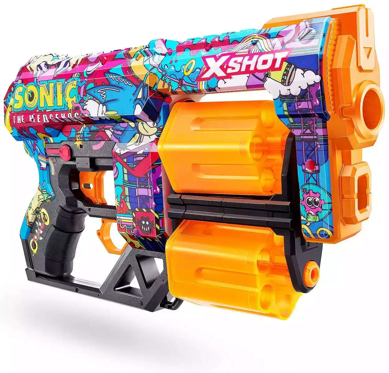 Sonic The Hedgehog X-Shot Skins Dread Robotnik Blaster 12 Darts Zuru ...