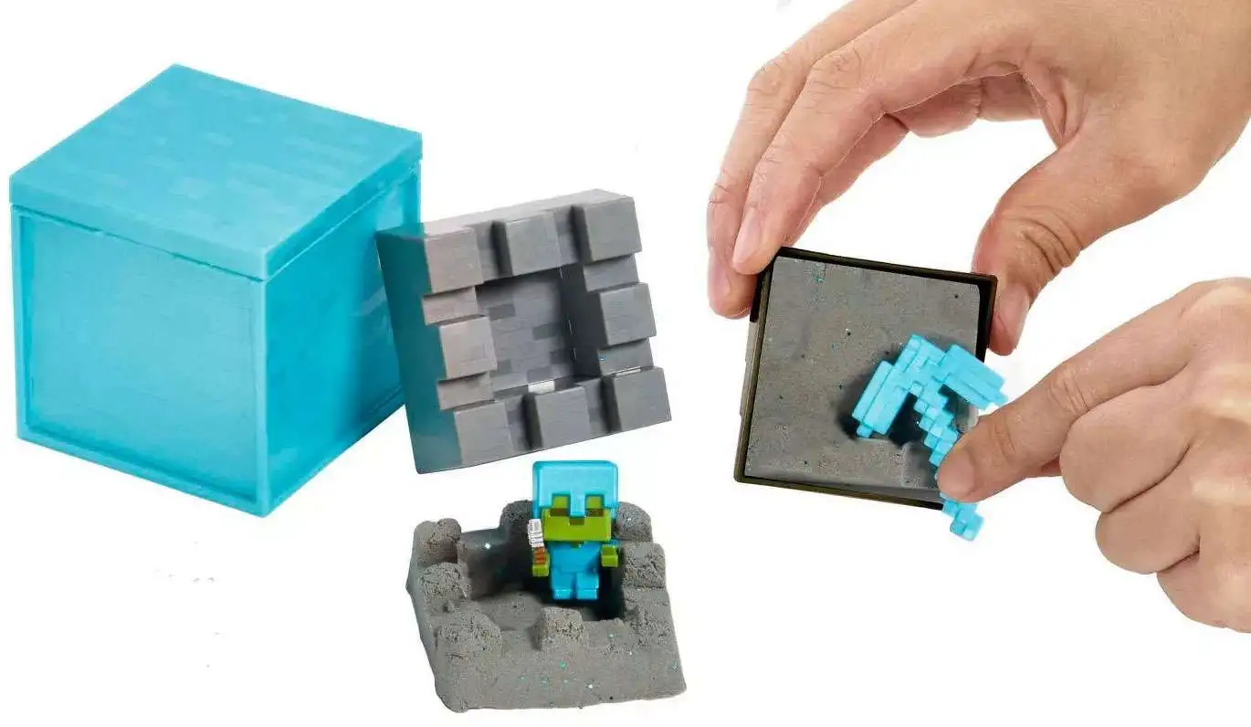 Minecraft Mini Mining Caves Series Pickaxe Mystery Pack Mattel Toys ...