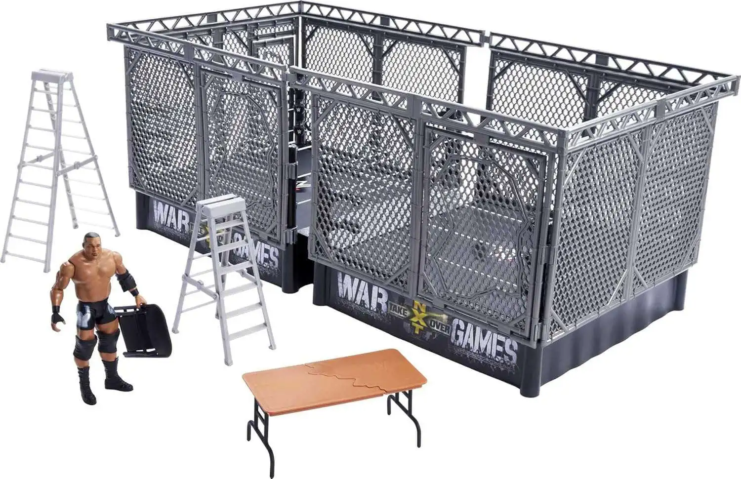 WWE Wrestling NXT TakeOver War Games Playset 2 NXT Rings, 2 Connecting ...