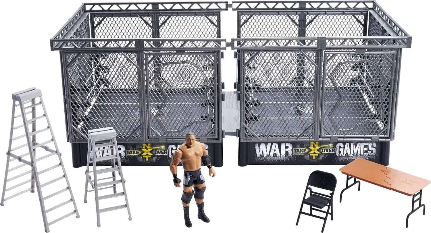 WWE Wrestling NXT TakeOver War Games Playset 2 NXT Rings, 2 Connecting ...