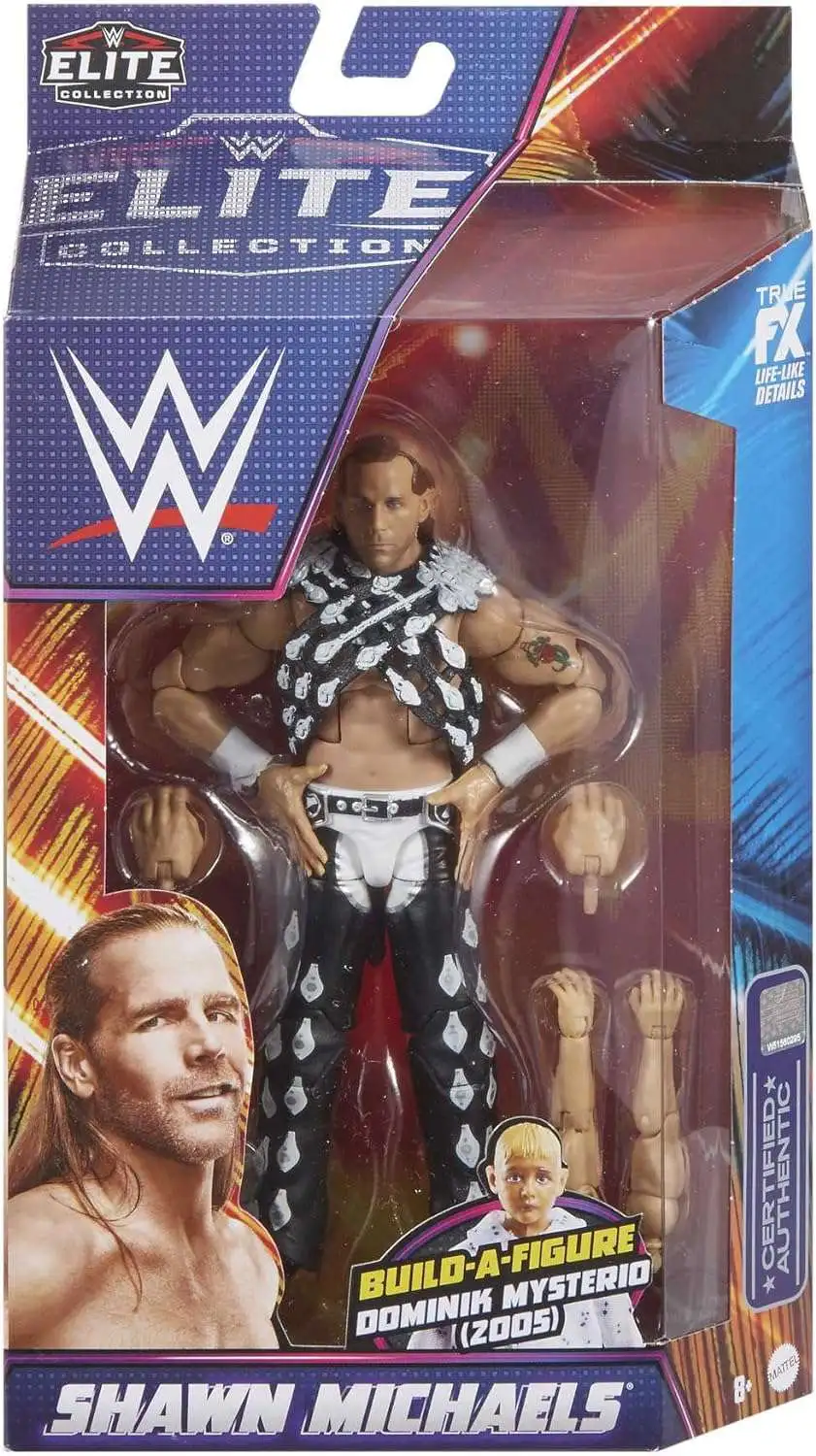 WWE Wrestling Elite Collection Summer Slam Shawn Michaels 6 Action Figure Build Dominik Mysterio ...