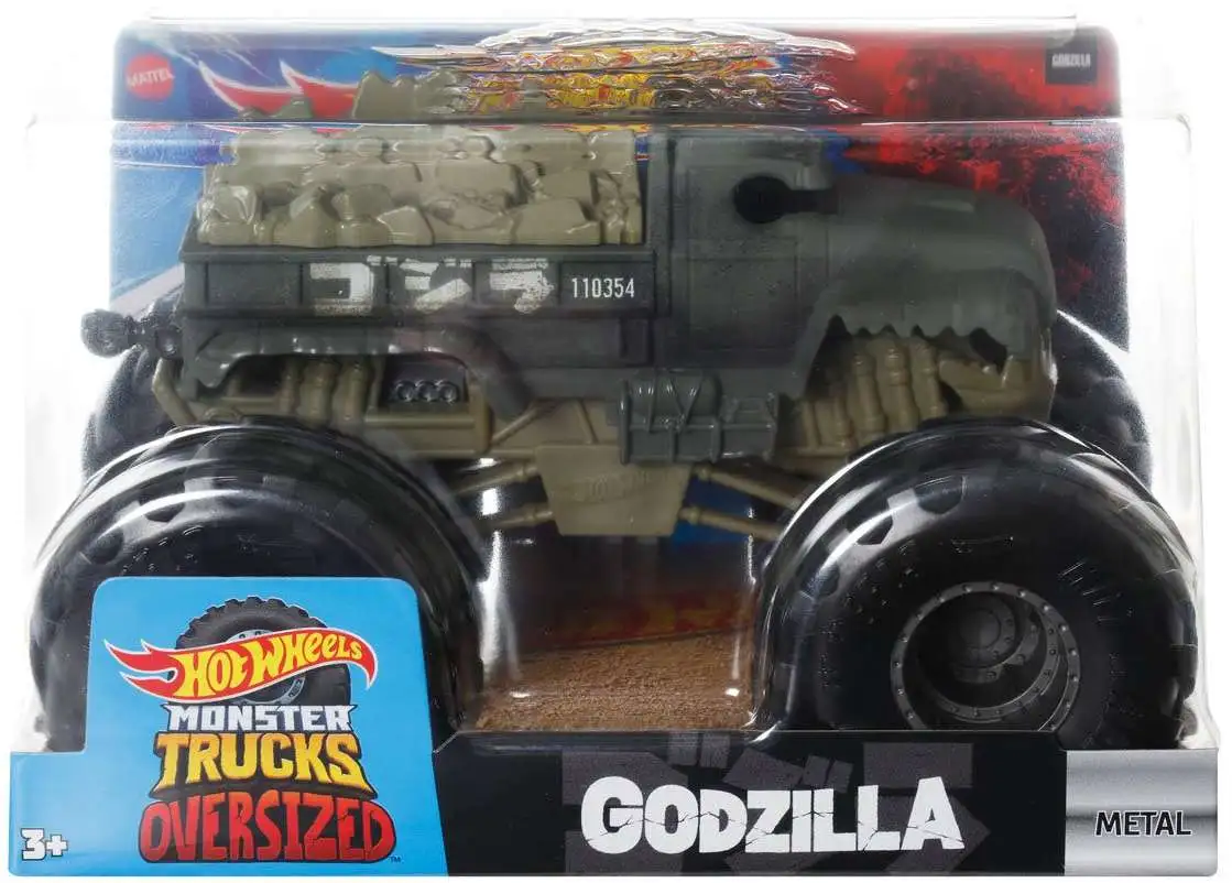 Hot Wheels Monster Trucks Oversized Godzilla 124 Diecast Car Mattel Toys - ToyWiz