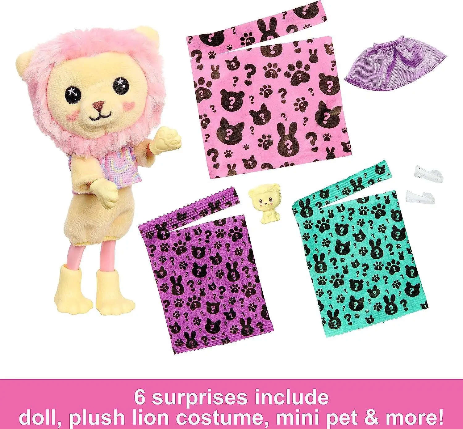 Barbie Cutie Reveal Cozy Cute Tee Series Chelsea as Lion Surprise Doll ...