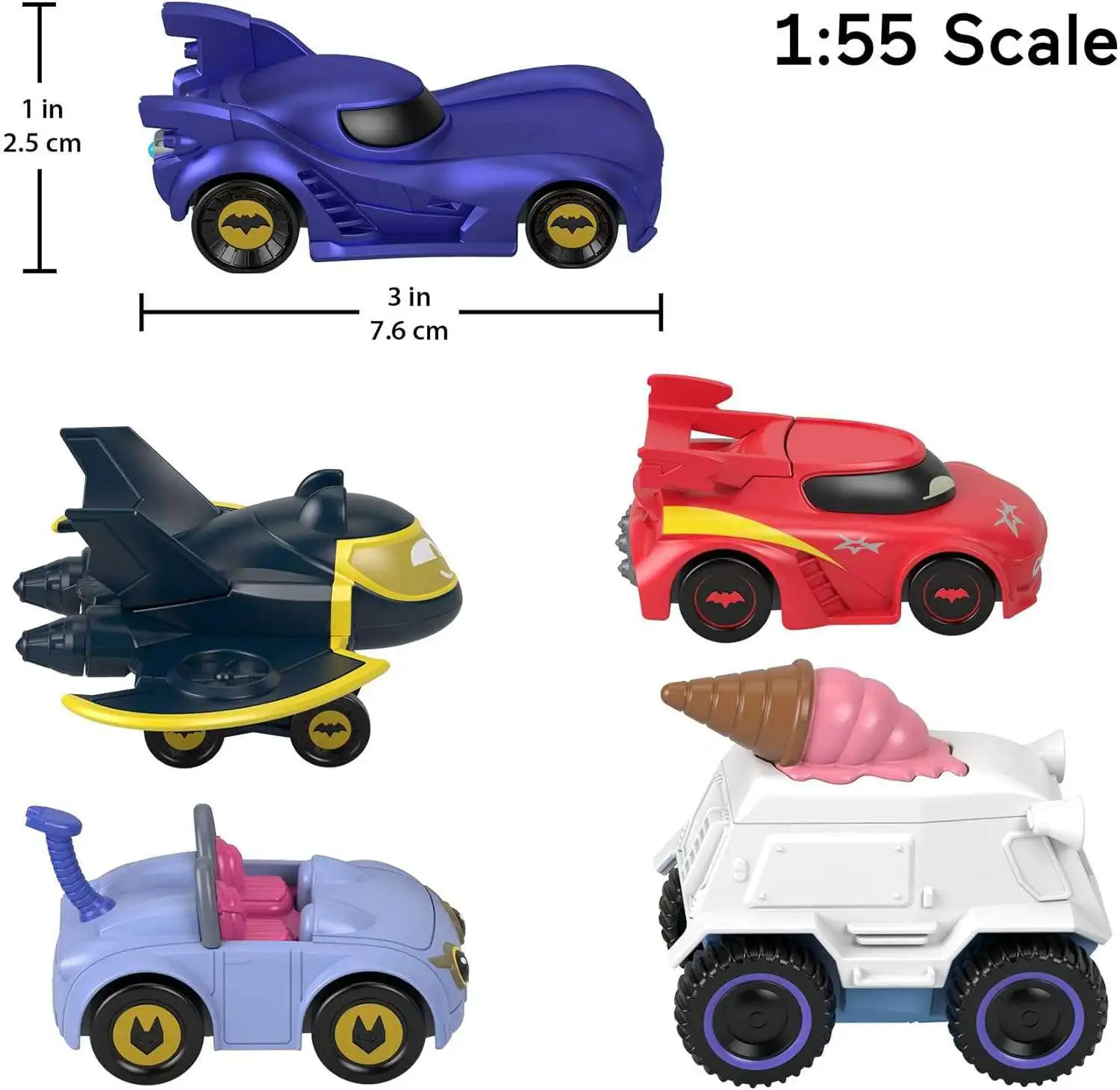 Fisher Price DC Batwheels Batcast Metal Bam the Batmobile, Flame, Kitty ...