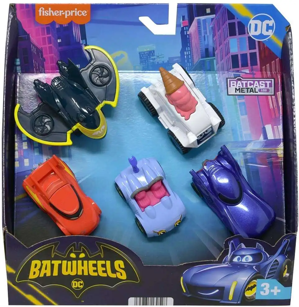 Fisher Price DC Batwheels Batcast Metal Bam the Batmobile, Flame, Kitty ...